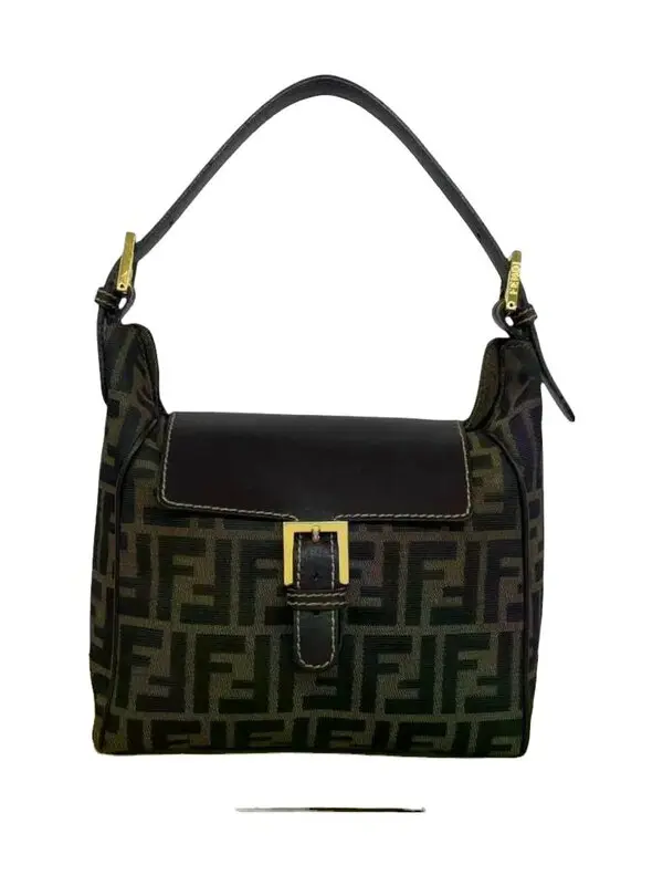 Fendi Zucca Canvas Shoulder Bag - Brown