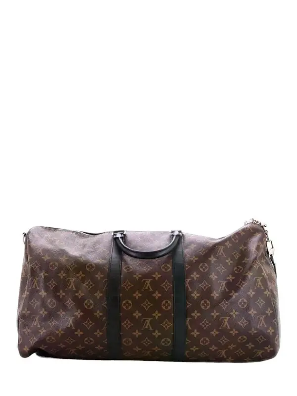 LOUIS VUITTON Keepall Bandouliere 55 Travel Bag - Black