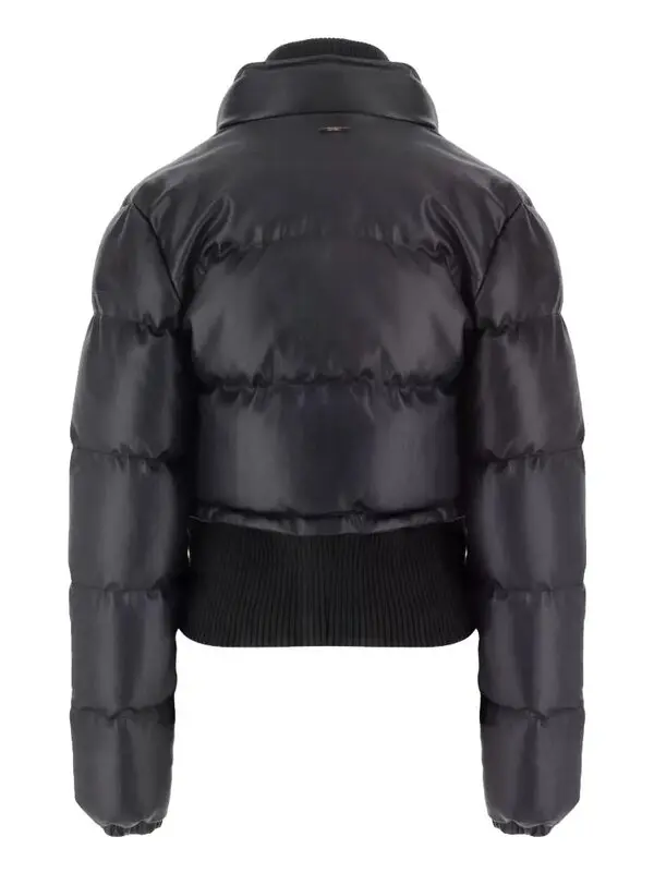 Just Cavalli Quilted Ribbed-knit Jacket - Black