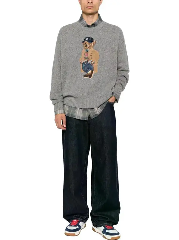Polo Ralph Lauren Polo Bear Intarsia-knit Sweater - Grey