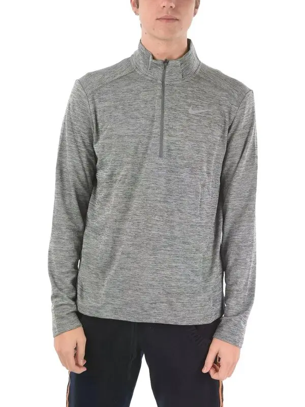 Nike Dri-fit Logo-print Sweatshirt - Grey