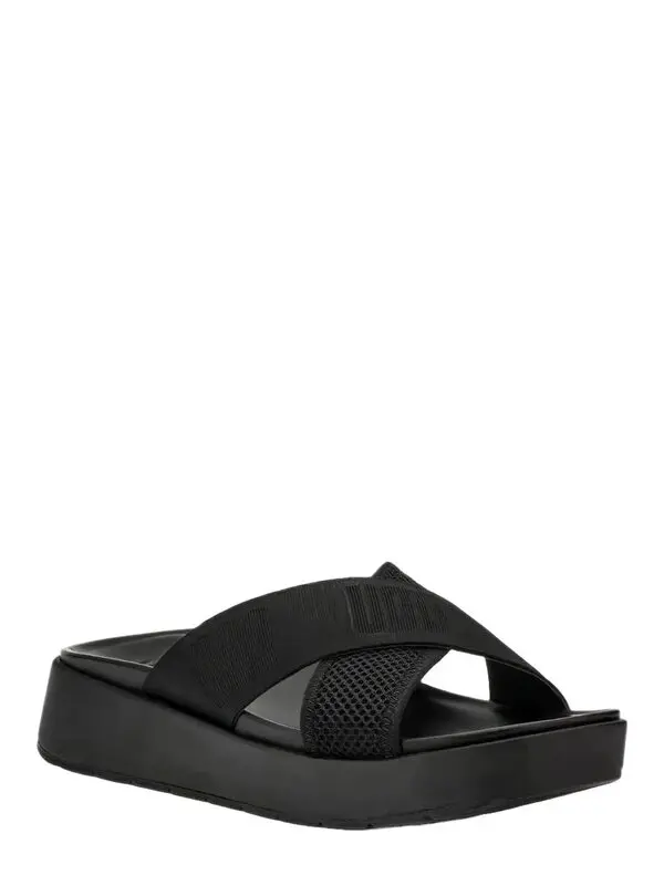 UGG Emily Mesh Crossover Platform Sandals - Black