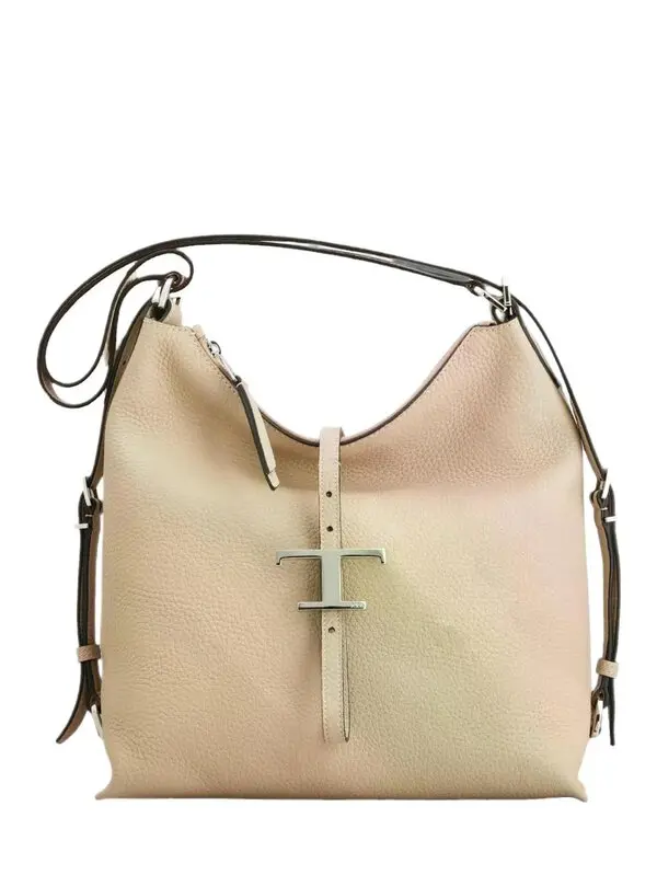 TOD'S Timeless Shoulder Bag In Leather - Neutrals