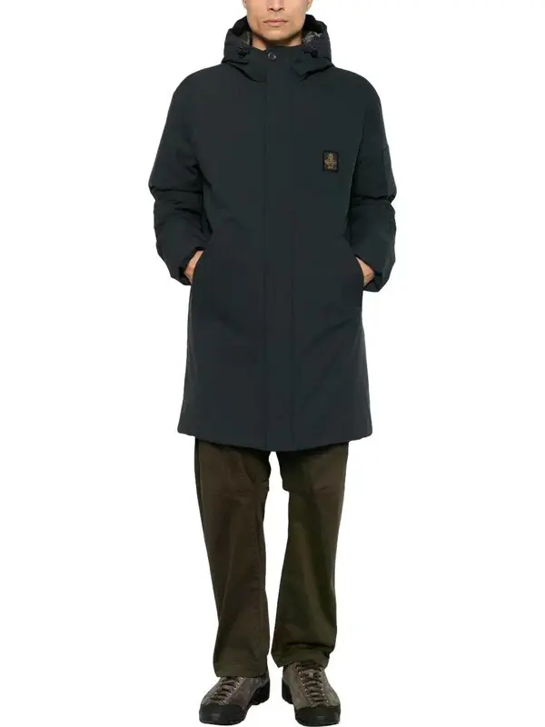 REFRIGIWEAR Hooded Logo-patch Jacket - Blue