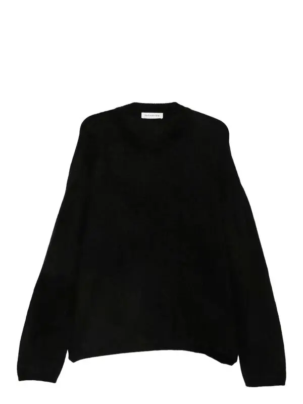 THE FRANKIE SHOP Oversized Crew Neck Sweater - Black