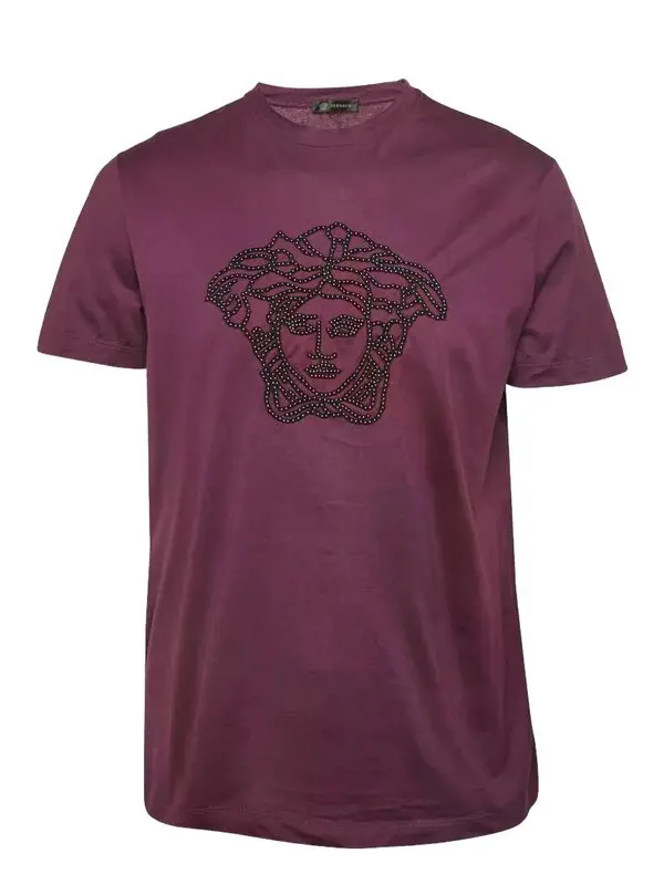 Versace Medusa Appliqué T-shirt - Purple