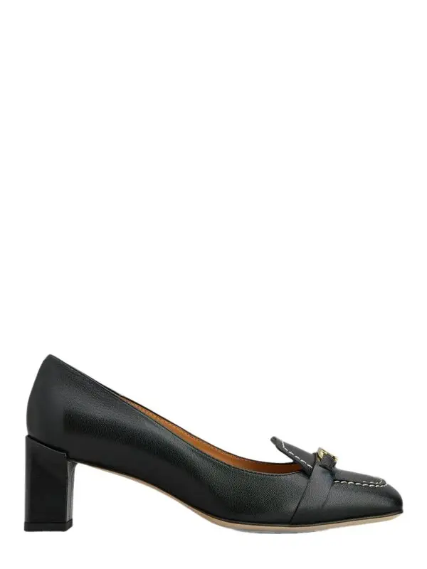 TOD'S T Timeless Contrast-stitched Pumps - Black