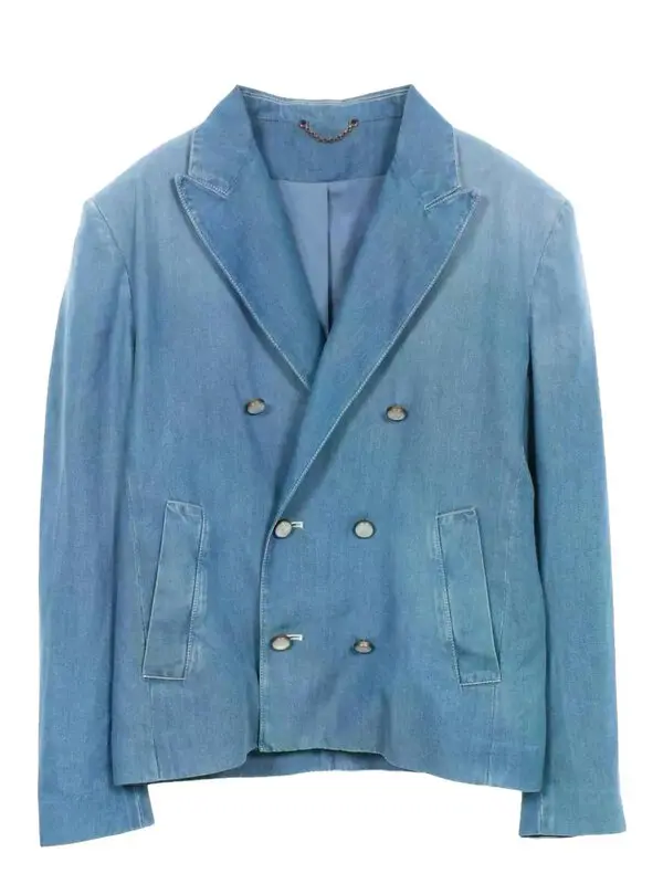 LOUIS VUITTON Double-breasted Denim Jacket - Blue