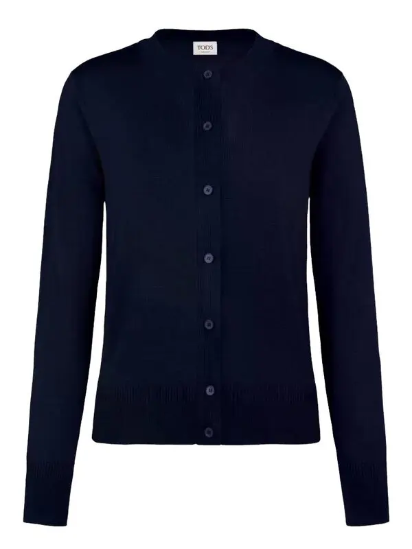 TOD'S Silk-blend Cardigan - Blue