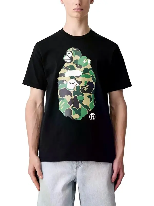 A BATHING APE Abc Camo Big Ape Head T-shirt - Black