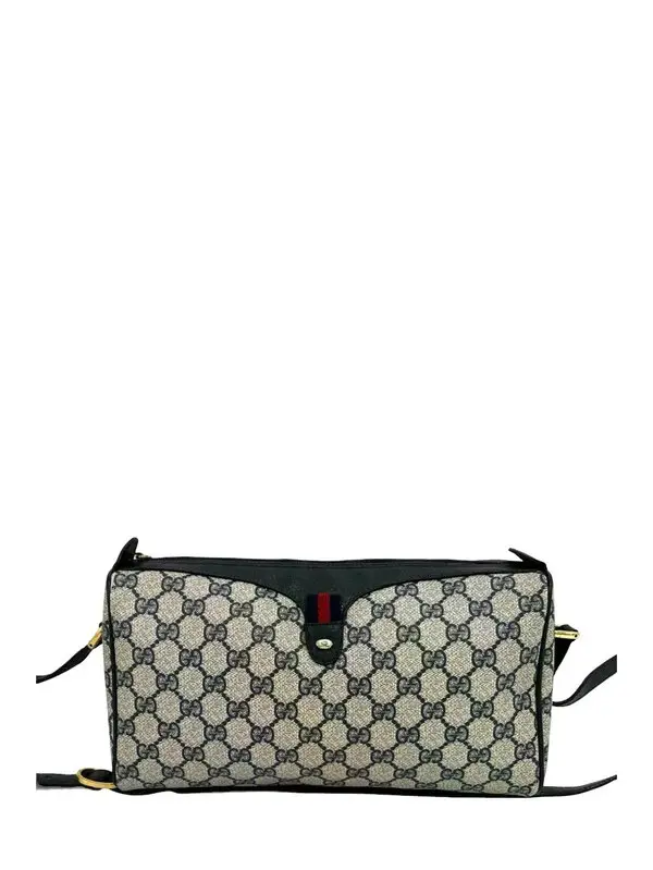 Gucci Gg Supreme Web Crossbody Bag - Neutrals