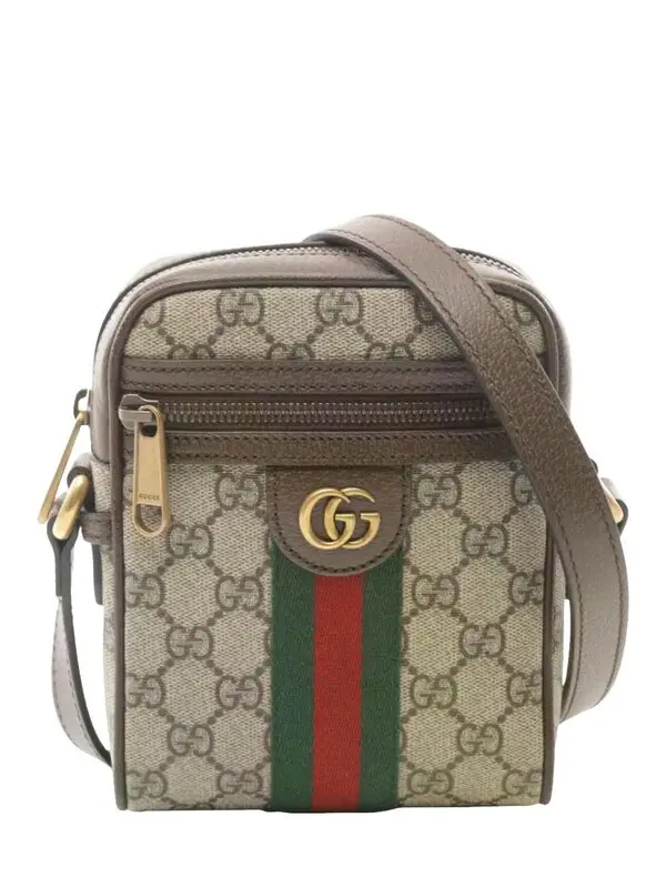 Gucci Mini Gg Supreme Ophidia Crossbody Bag - Neutrals