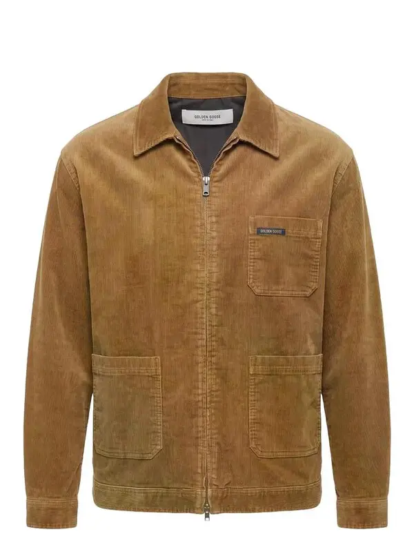 GOLDEN GOOSE Corduroy Zip-up Jacket - Brown
