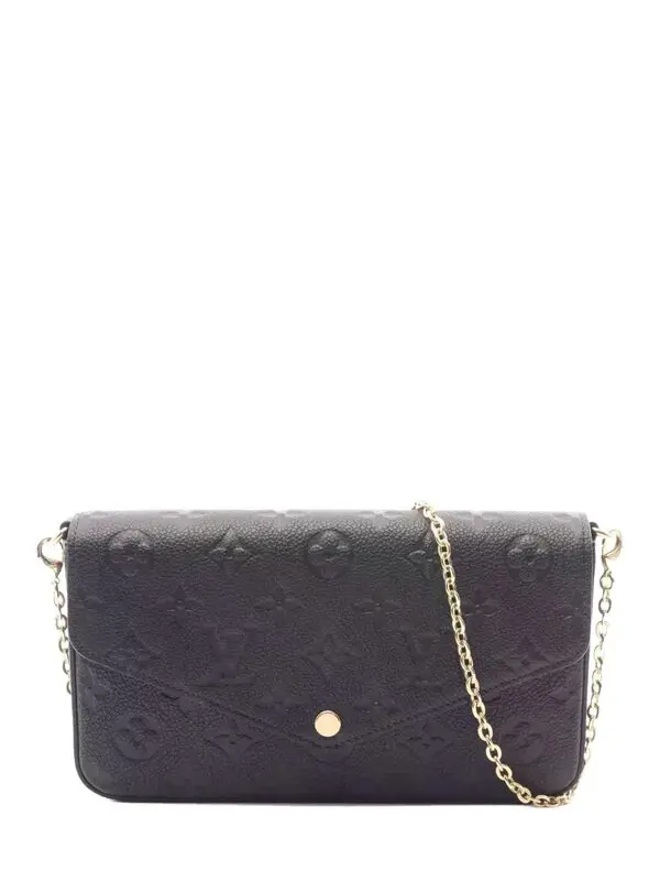 LOUIS VUITTON Monogram Empreinte Pochette Felicie Crossbody Bag - Black