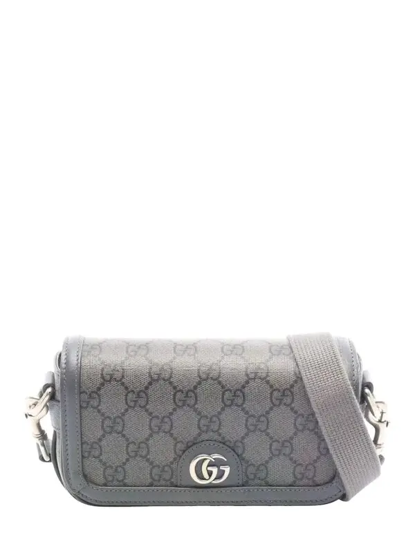 Gucci Super Mini Ophidia Crossbody Bag - Grey