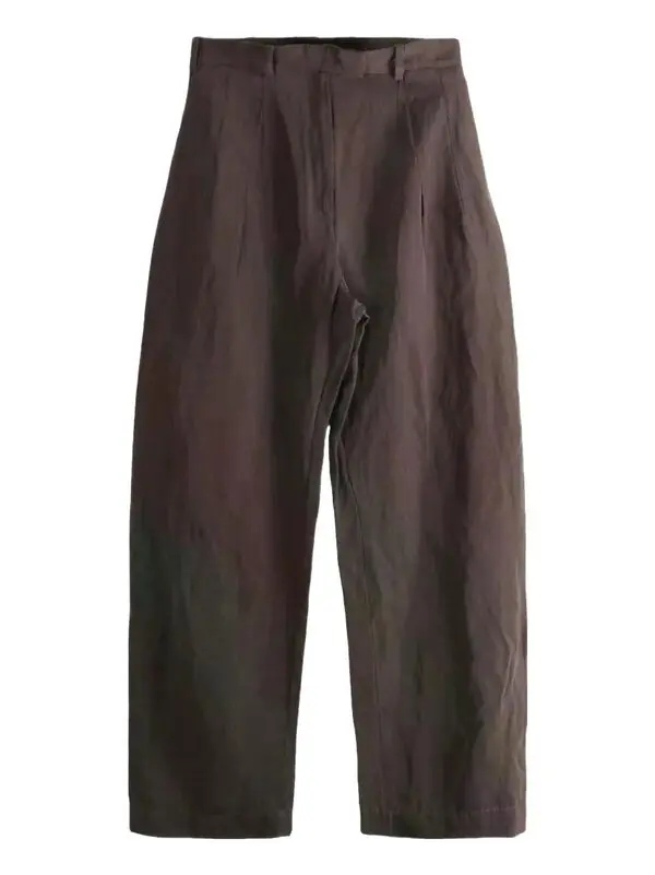 CASEY CASEY Coco Pleated Wide-leg Trousers - Brown