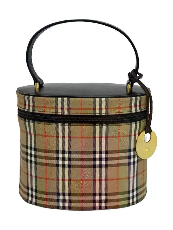 Burberry Haymarket Check Canvas Vanity Bag - Neutrals