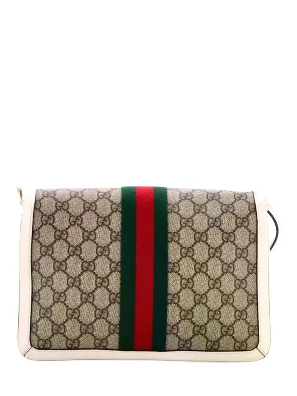 Gucci Queen Margaret Shoulder Bag Gg Coated Canvas Medium - Neutrals
