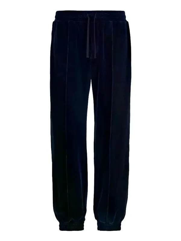 Valentino Garavani Velvet Track Pants - Blue