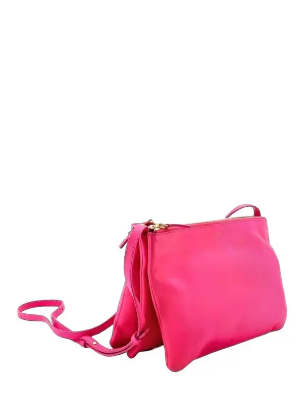 Celine Trio Leather Crossbody Bag - Pink