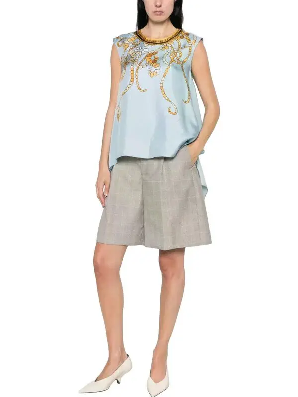 La DoubleJ Graphic Print Blouse - Blue
