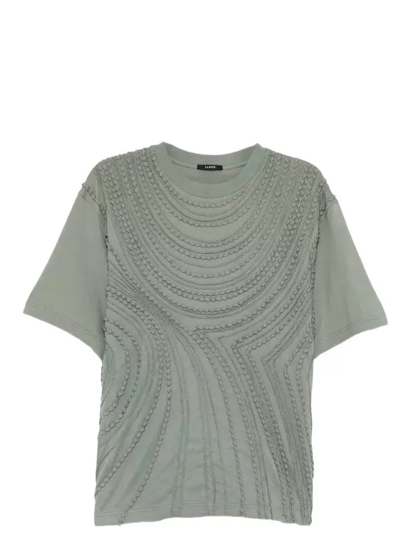 TAAKK Embroidered Crew-neck T-shirt - Green