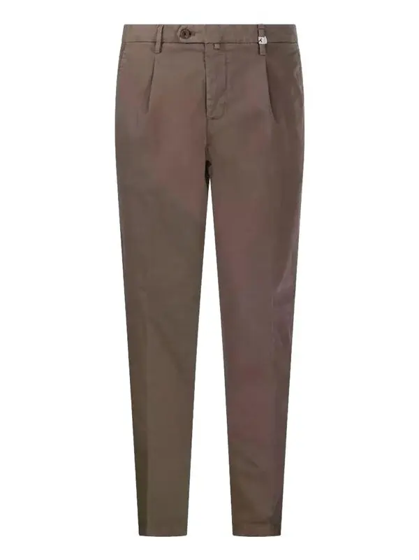 MYTHS Pleated Tapered-leg Trousers - Brown