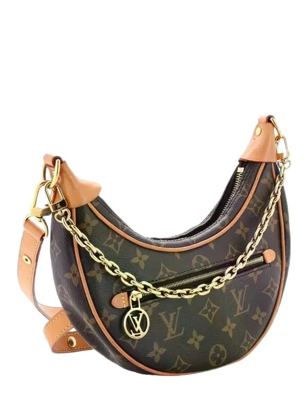 LOUIS VUITTON Monogram Canvas Loop Hobo Bag - Brown