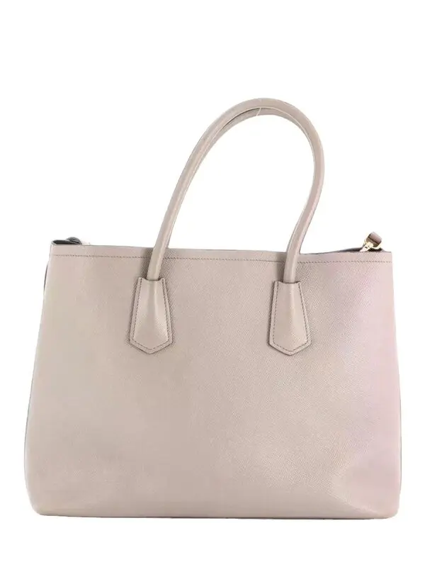 Prada Saffiano Leather Large Tote Bag - Grey