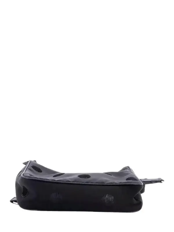 Prada Re-edition 2005 Sequin Embellished Tessuto Small Shoulder Bag - Black