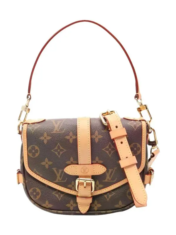LOUIS VUITTON Saumur Bb Monogram Handbag - Brown