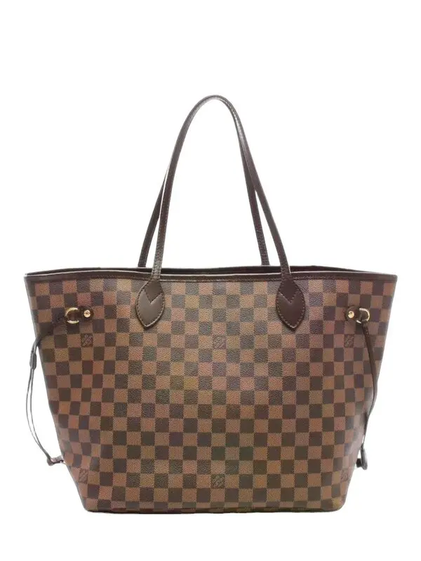 LOUIS VUITTON Damier Ebene Neverfull Tote Bag - Brown