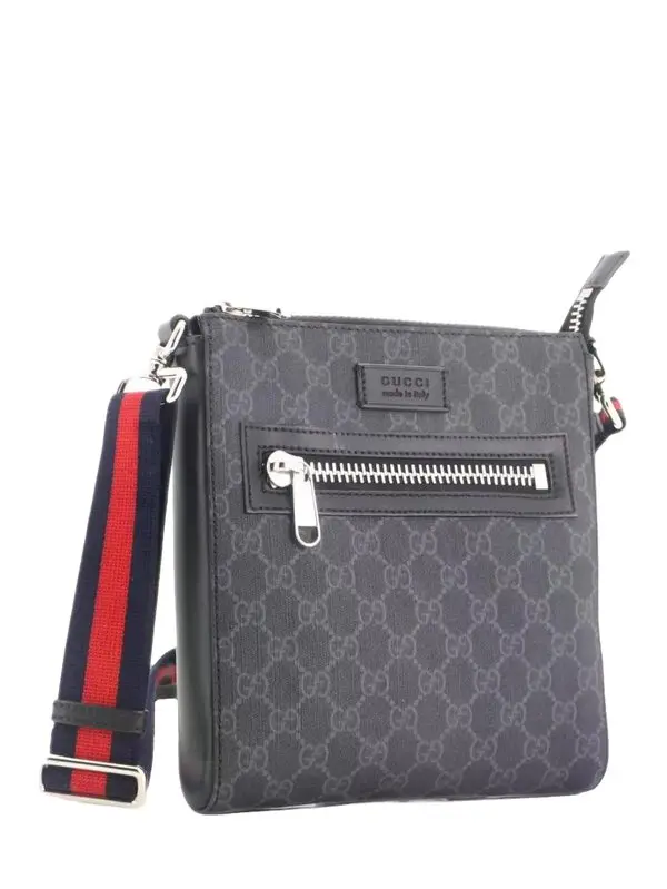 Gucci Gg Coated Canvas Messenger Bag - Black