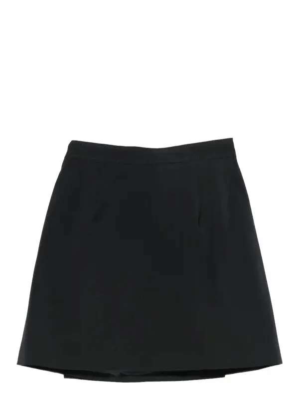 Prada 2000s Wrap-style Mini Skirt - Black