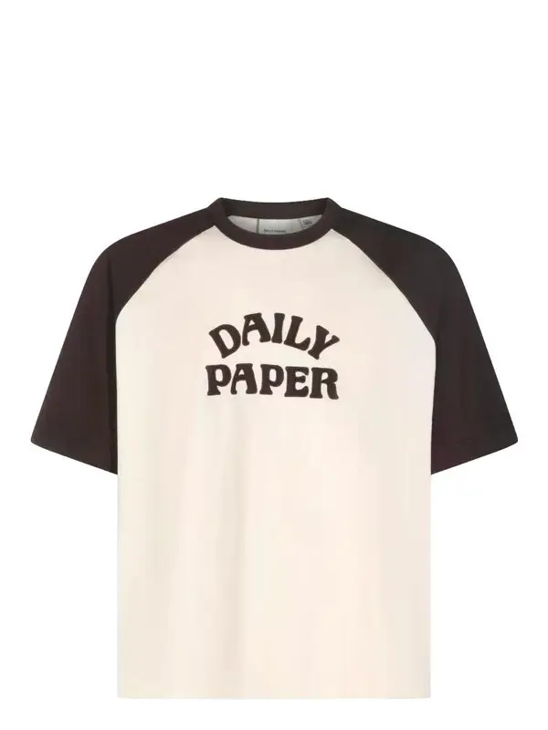 DAILY PAPER Logo-print Raglan-sleeve T-shirt - Neutrals