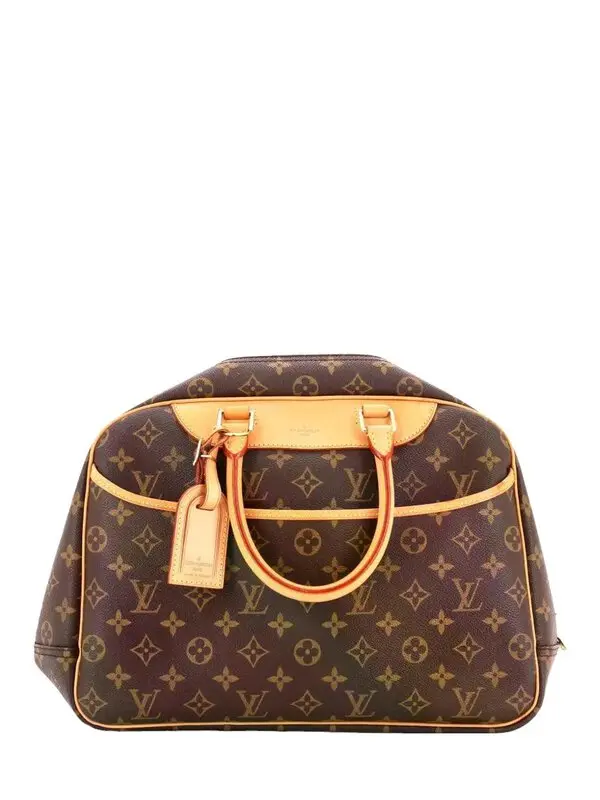 LOUIS VUITTON Deauville Monogram Canvas Handbag - Brown