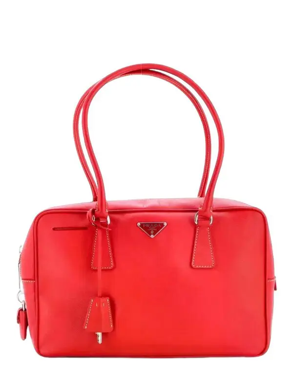 Prada Saffiano Leather Medium Handbag - Red