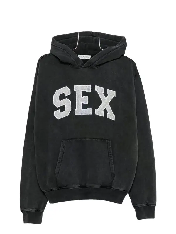 CARNE BOLLENTE The Sex Faded-effect Hoodie - Black