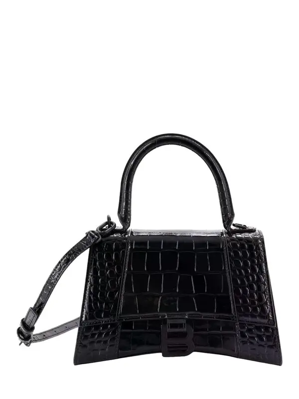 Balenciaga Hourglass Top Handle Bag - Black