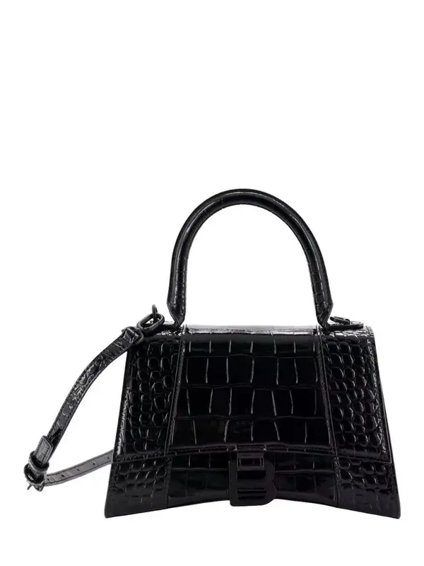 Balenciaga Hourglass Top Handle Bag - Black