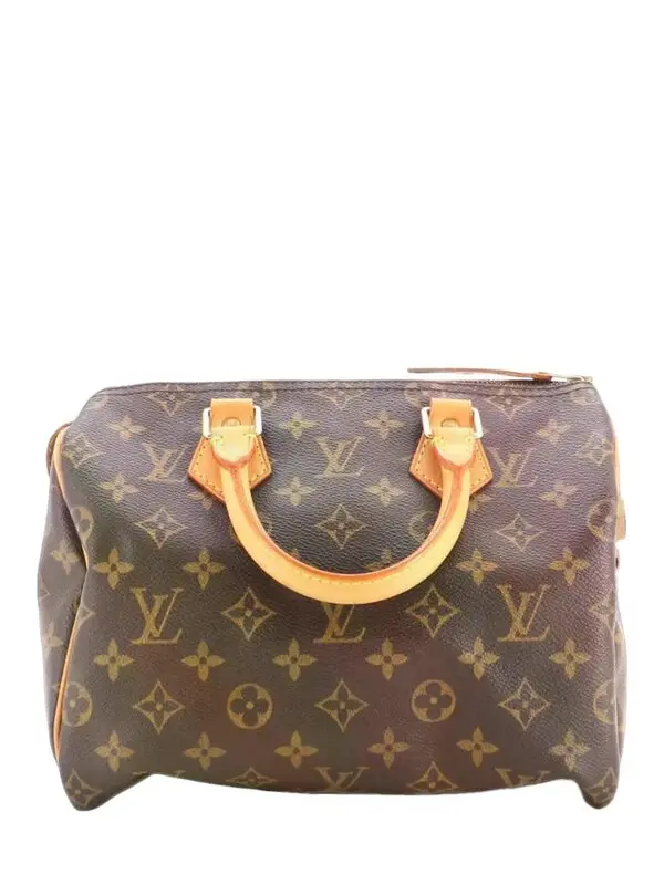 LOUIS VUITTON Speedy Handbag Monogram Canvas 25 Satchel - Brown