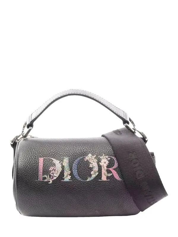 Dior Mini Leather Roller Bag Satchel - Black