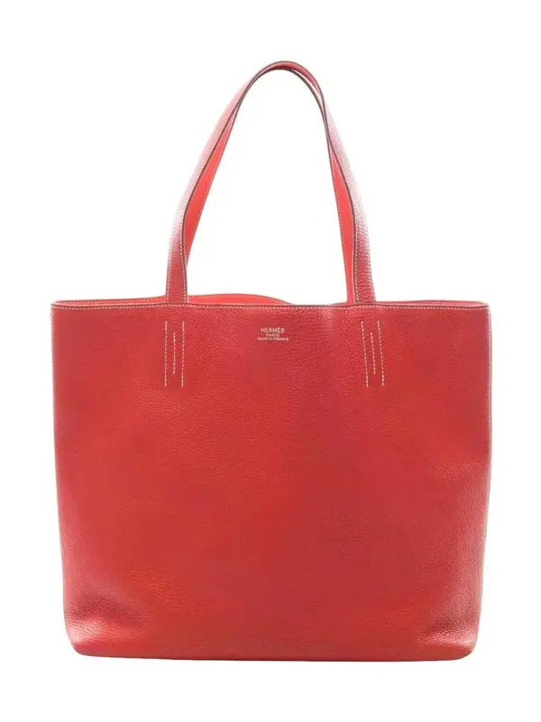 Hermès 2013 Clemence Double Sens 45 Tote Bag - Red