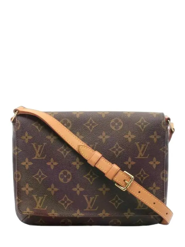 LOUIS VUITTON Monogram Musette Tango Cross Body Bag - Brown