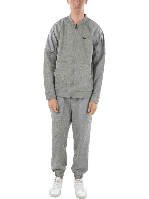Nike Therma-fit Logo-print Sweatshirt - Grey
