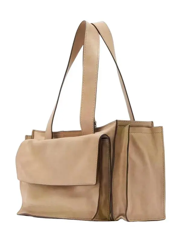 Miu Miu Flap Detail Tote Bag - Neutrals