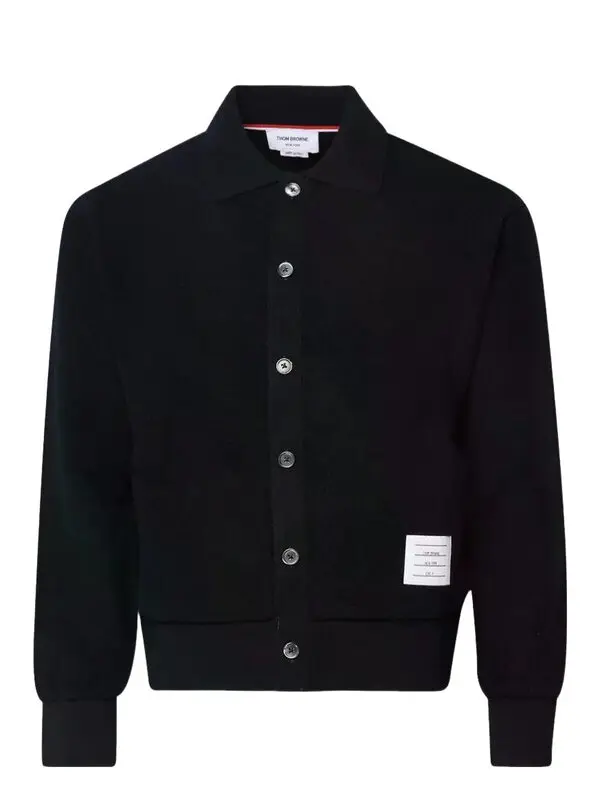 Thom Browne Polo Collar Wool Jacket - Blue