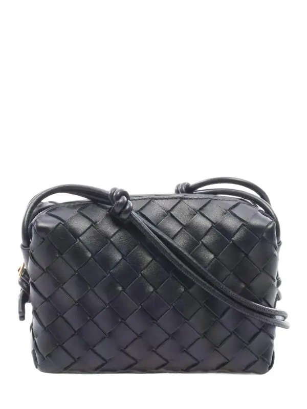 Bottega Veneta Mini Intrecciato Loop Cross Body Bag - Black
