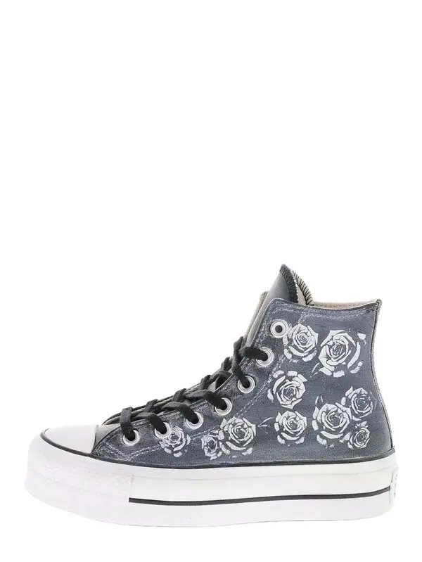 CONVERSE All Star Chuck Taylor Floral Platform High Top Sneakers - Grey