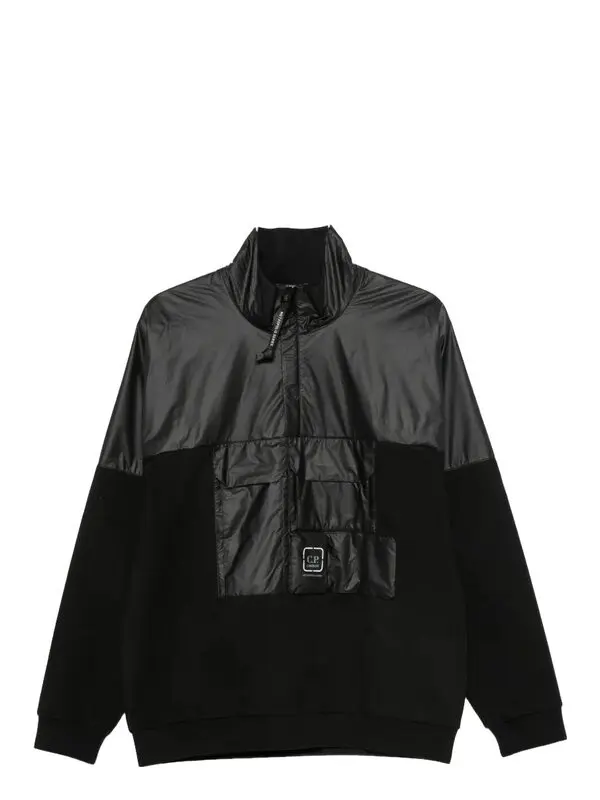 C.P. COMPANY Series Panelled Quarter-zip Sweater - Black